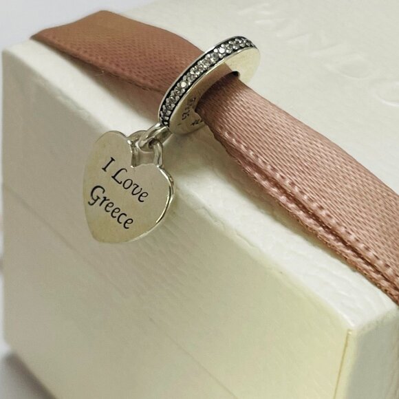 Pandora | Jewelry | Pandora I Love Greece Exclusive Charm | Poshmark